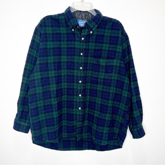 Pendleton | Shirts | Pendleton 0 Wool Black Watch Tartan Sir Pendleton Shacket Western Shirt ...